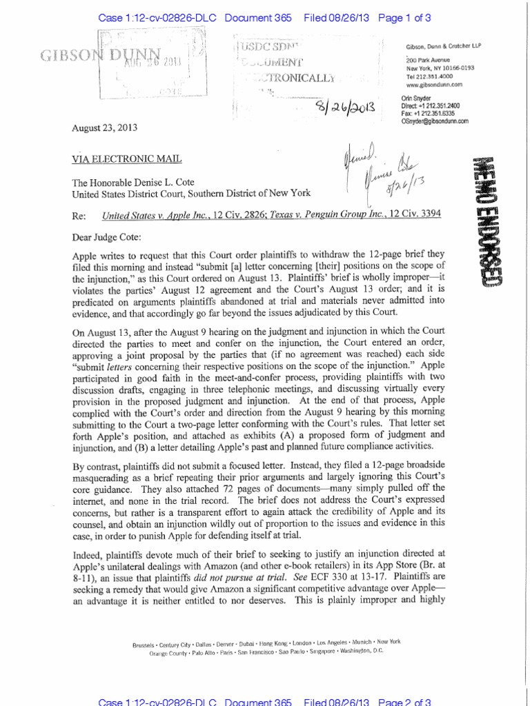 Snyder Letter | PDF | Publishing | E Books
