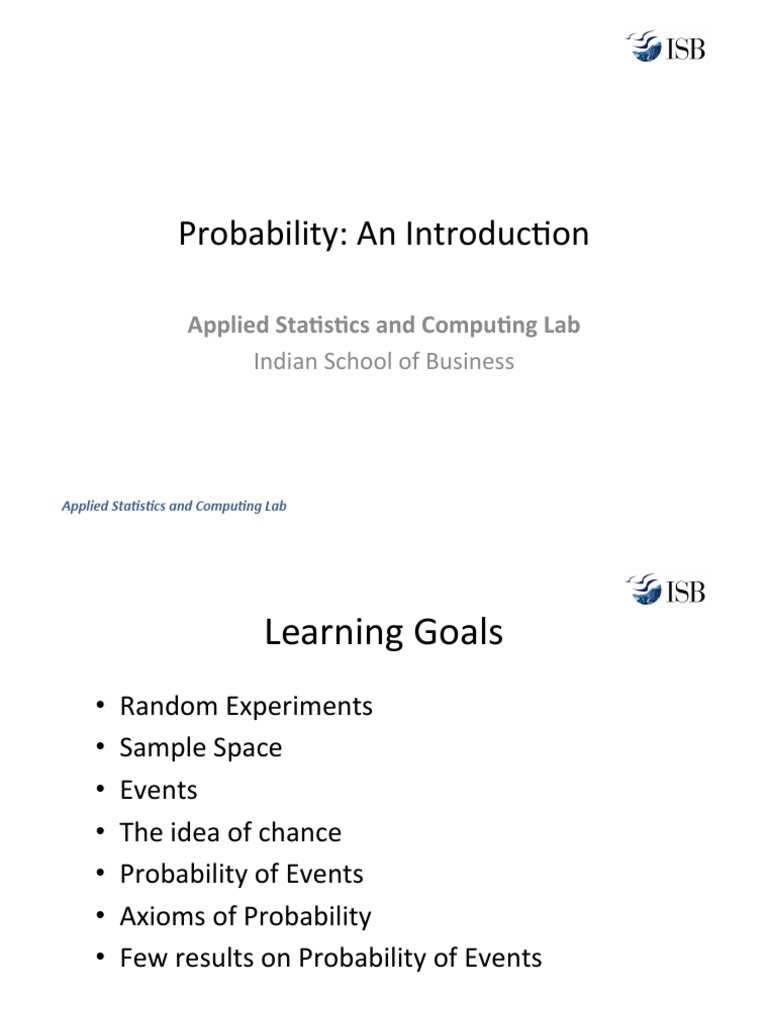 Probability: An Introduc2on: Applied Sta+s+cs and Compu+ng Lab | PDF ...