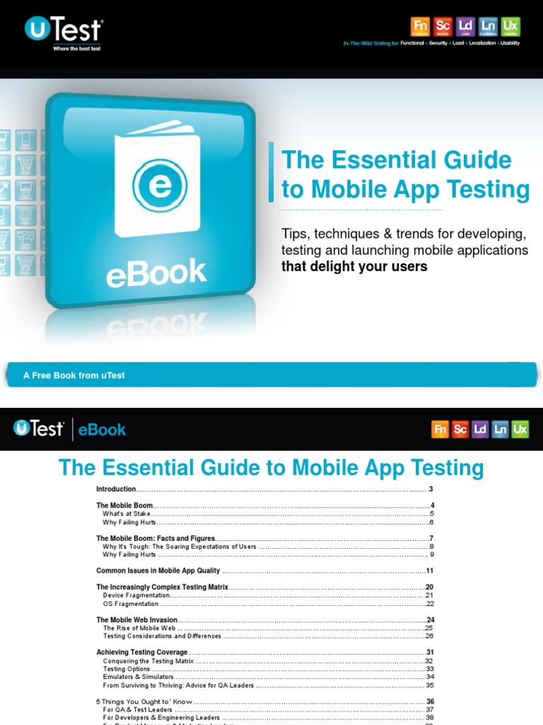 Utest Ebook Mobile Testing PDF | PDF | Computers | Business