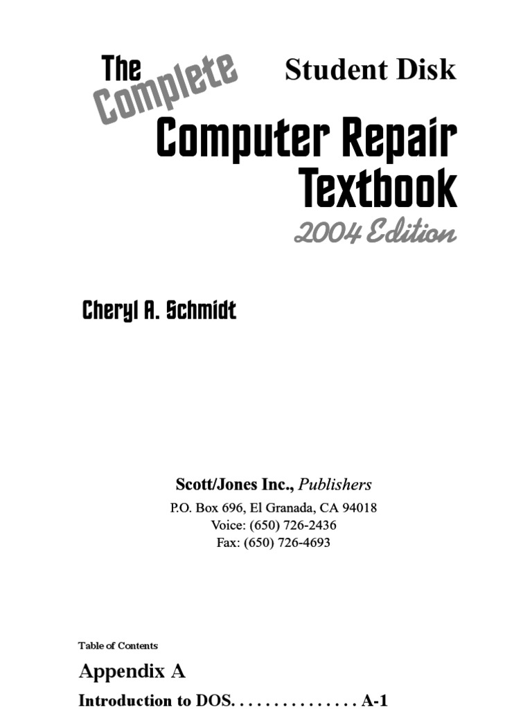 Computer Repair Student Part.1 (DOS) | PDF | Dos | Computer File