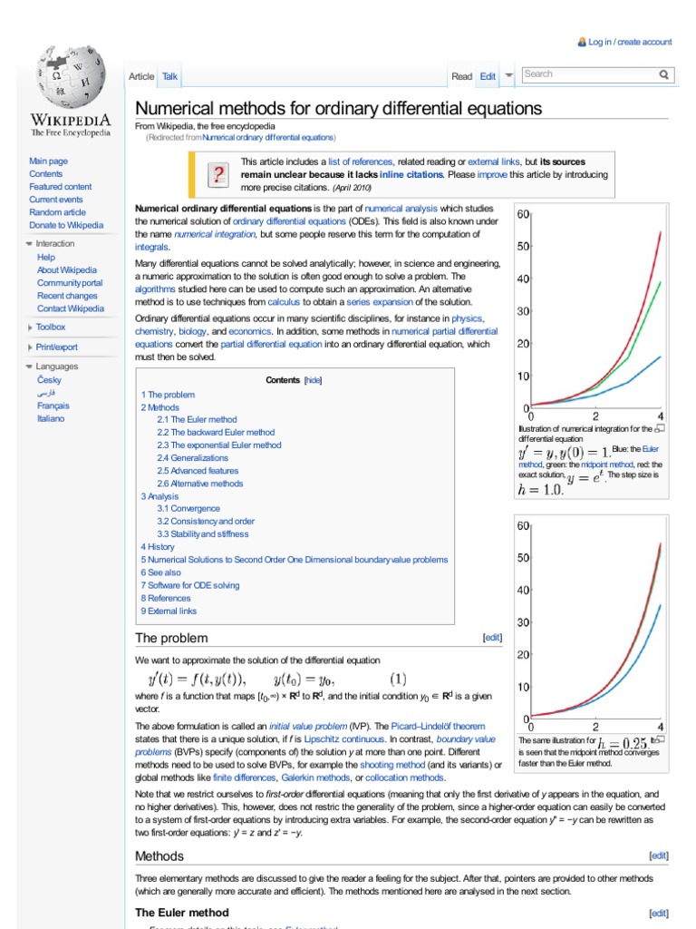 Numerical Methods For ODE's | PDF | Numerical Analysis | Ordinary ...