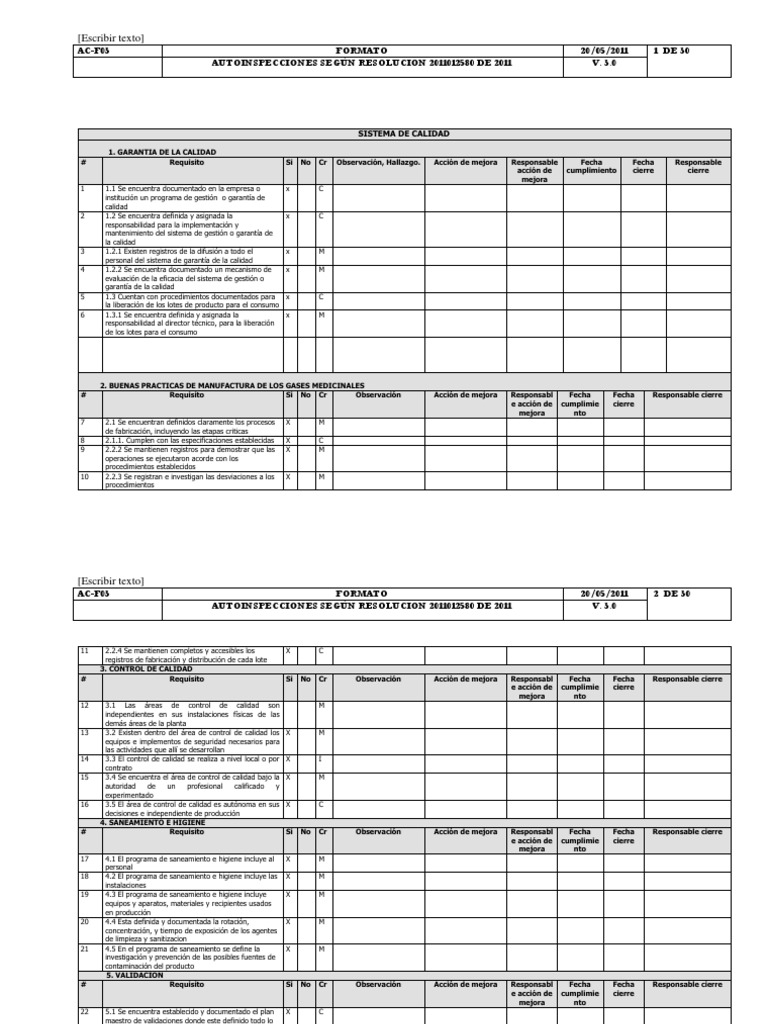 Verificación INVIMA en Autoinspecciones | PDF | Calidad (comercial ...