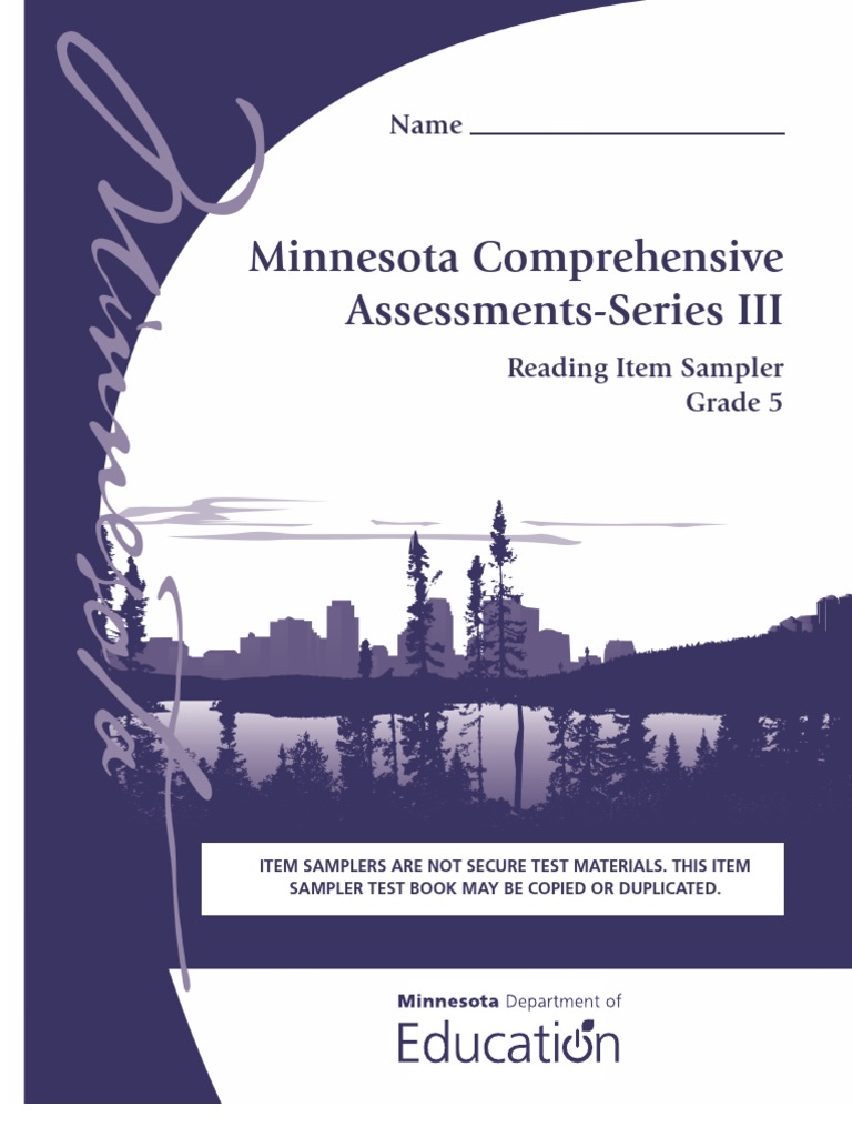 Minnesota Comprehensive Assessments - Series III: Sample Questions For ...