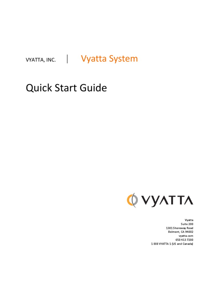 Vyatta-QuickStart 6.5R1 v01 | PDF | Command Line Interface | Booting