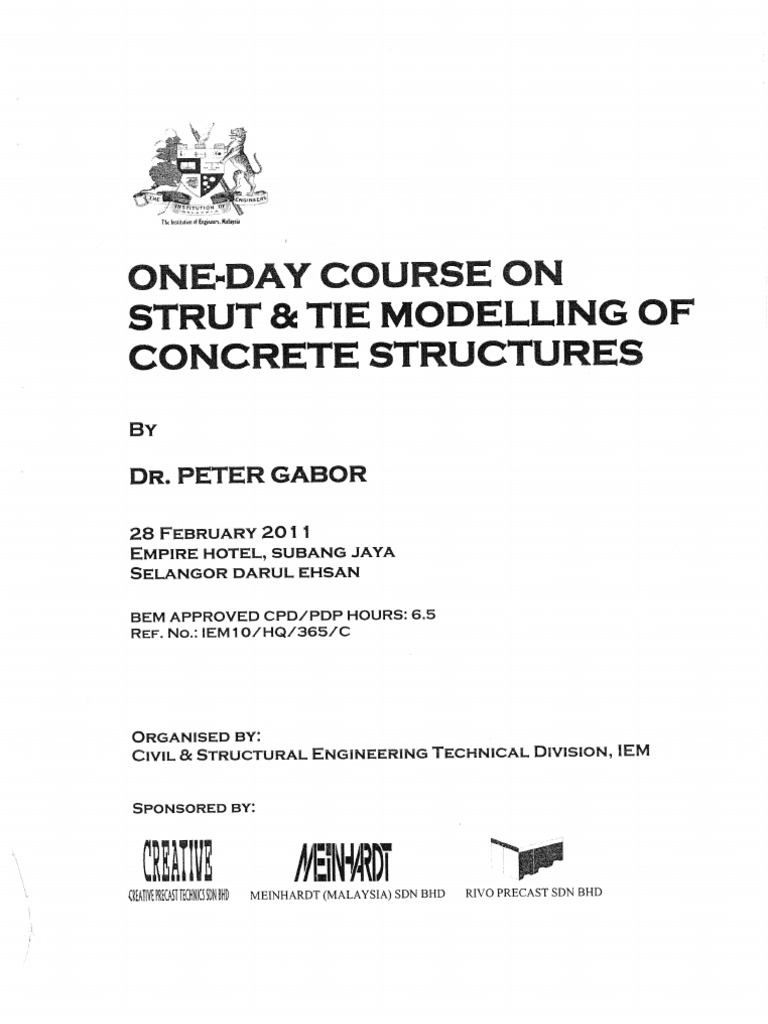 Strut & Modelling of Concrete Structures | PDF