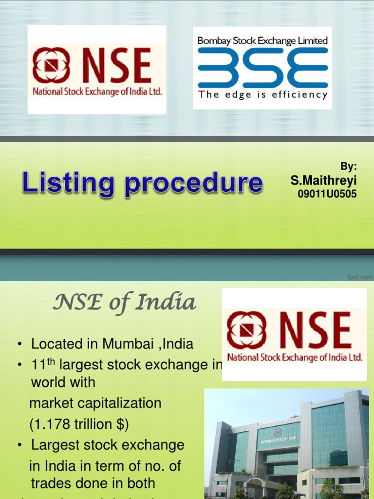 NSE BSE Listing | PDF | Financial Economics | Financial Markets