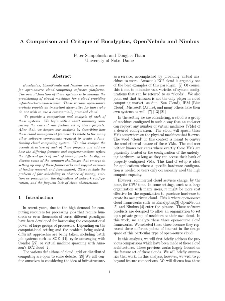 A Comparative Analysis of the Open-Source Cloud Management Frameworks Eucalyptus, OpenNebula and ...