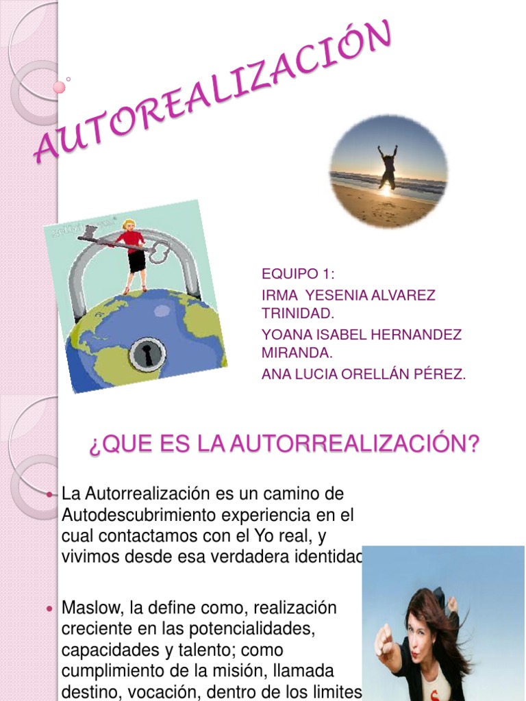Definición y Retrato de la Autorrealización | PDF