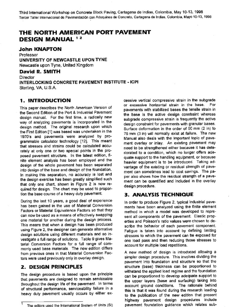 The North American Port Pavement Design Manual PDF | PDF | Road Surface ...