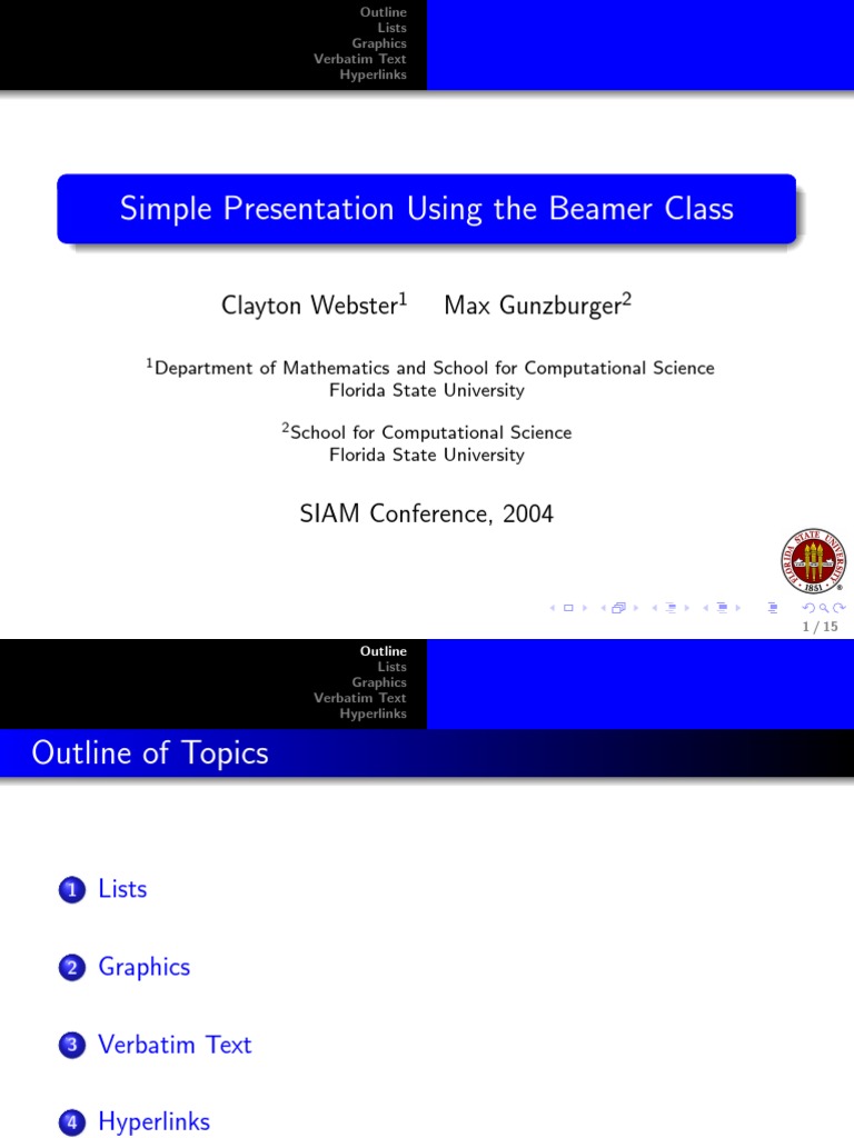 Beamer Example | PDF | Hyperlink | Areas Of Computer Science