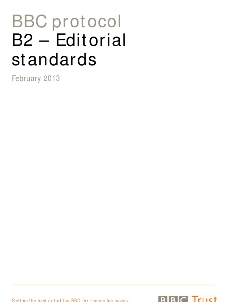 b2 Editorial Standards | PDF | Bbc | Board Of Directors