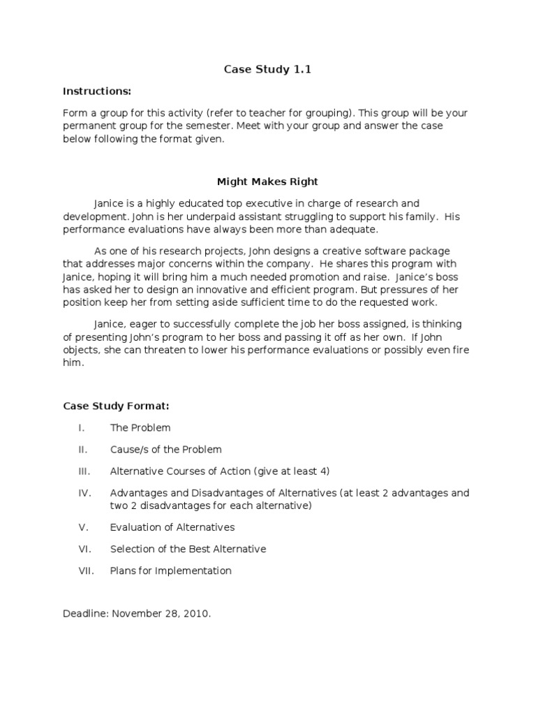 Human Behavior Case Study