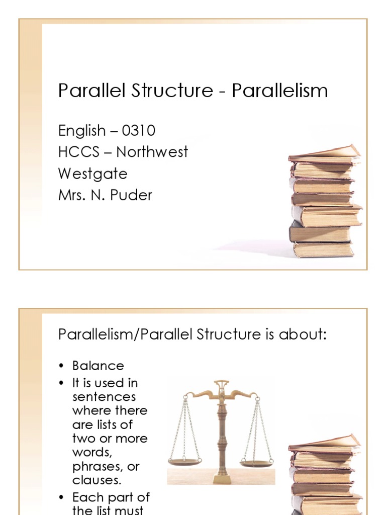 Understanding Parallel Structure in Writing | PDF | Foreign Language ...