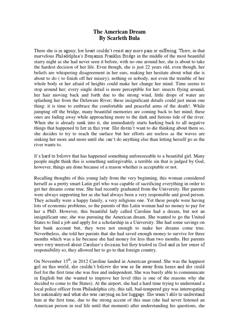 Caroline's Struggle for the American Dream | PDF | Forgiveness