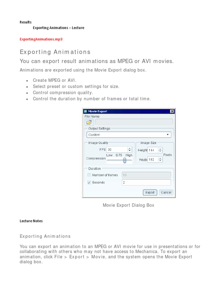 48 - Exporting Animations | Download Free PDF | Multimedia | Video