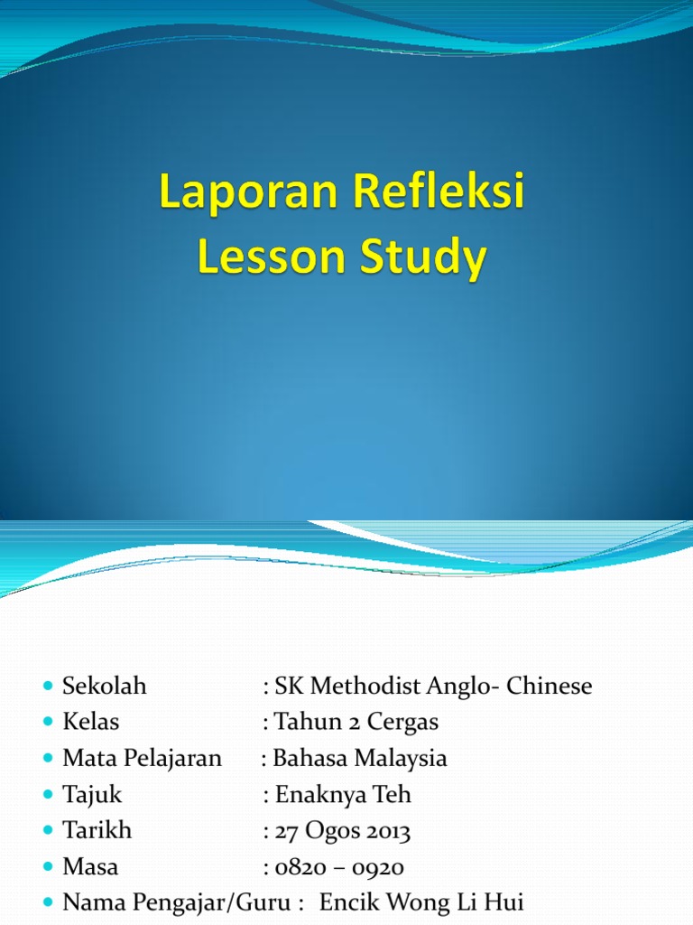 Laporan Refleksi Lesson Study | PDF