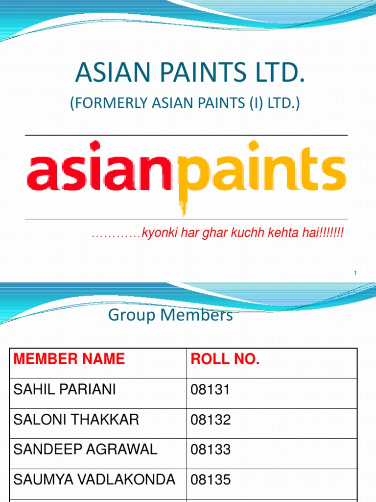 Asian Paints | PDF | Supply Chain | Profit (Accounting)