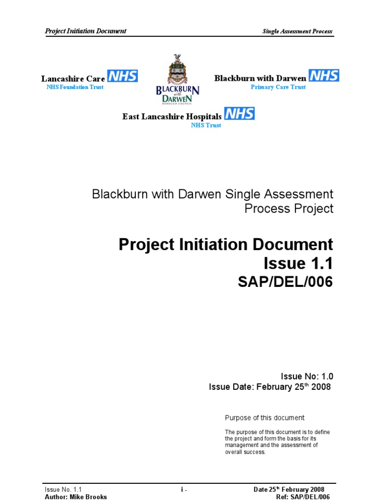 SAP PID Issue 1.1 25th Feb 2008 | PDF | Databases | Project Management