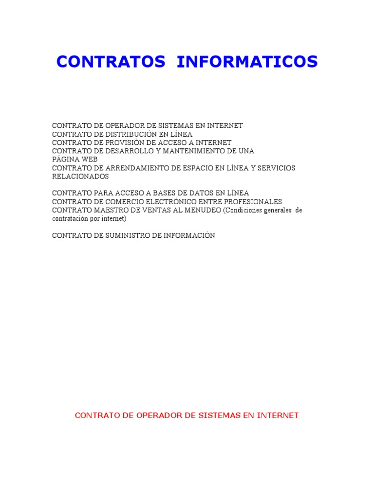 Contratos Informaticos | PDF | Internet | Arbitraje