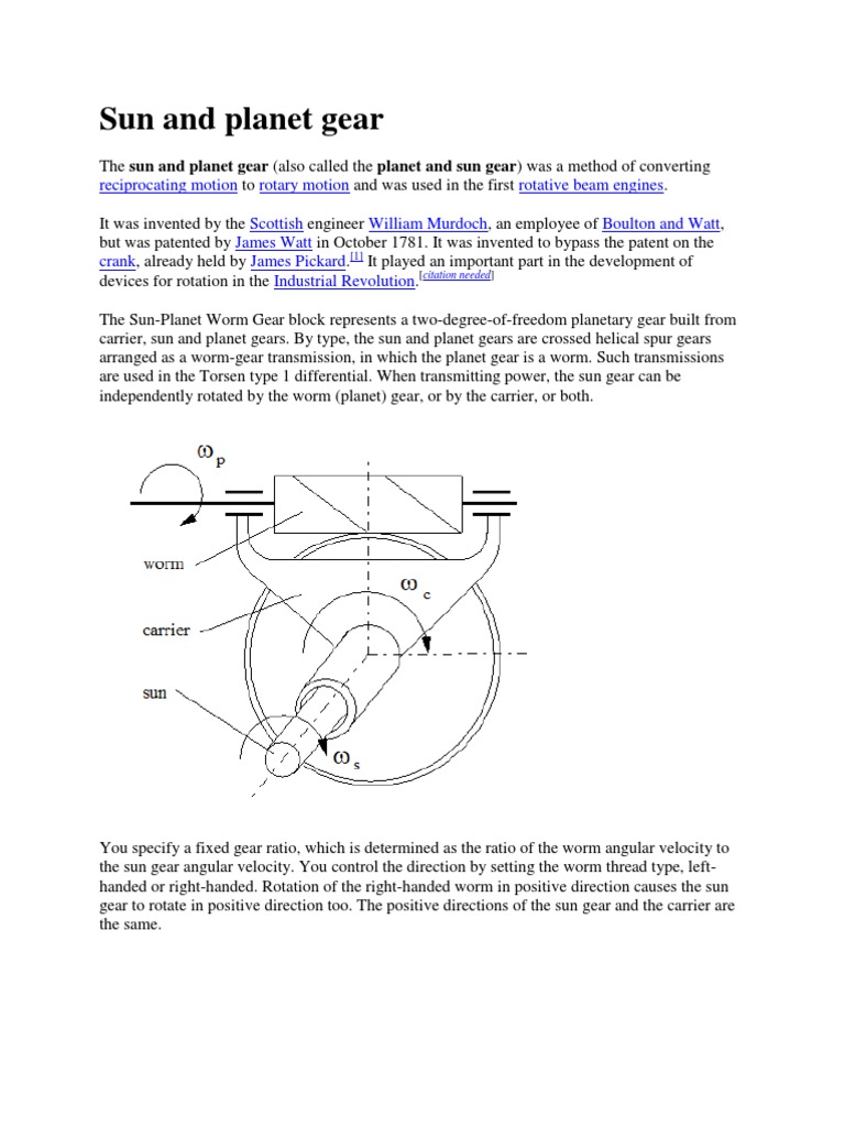 Sun and Planet Gear | Gear | Transmission (Mechanics) | Free 30-day ...