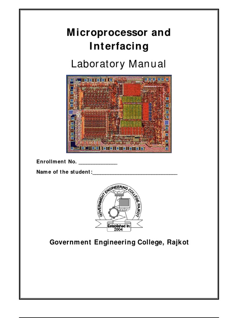 Microprocessor Lab Manual Sem Iv 2013 Assembly Language Central Processing Unit 3352
