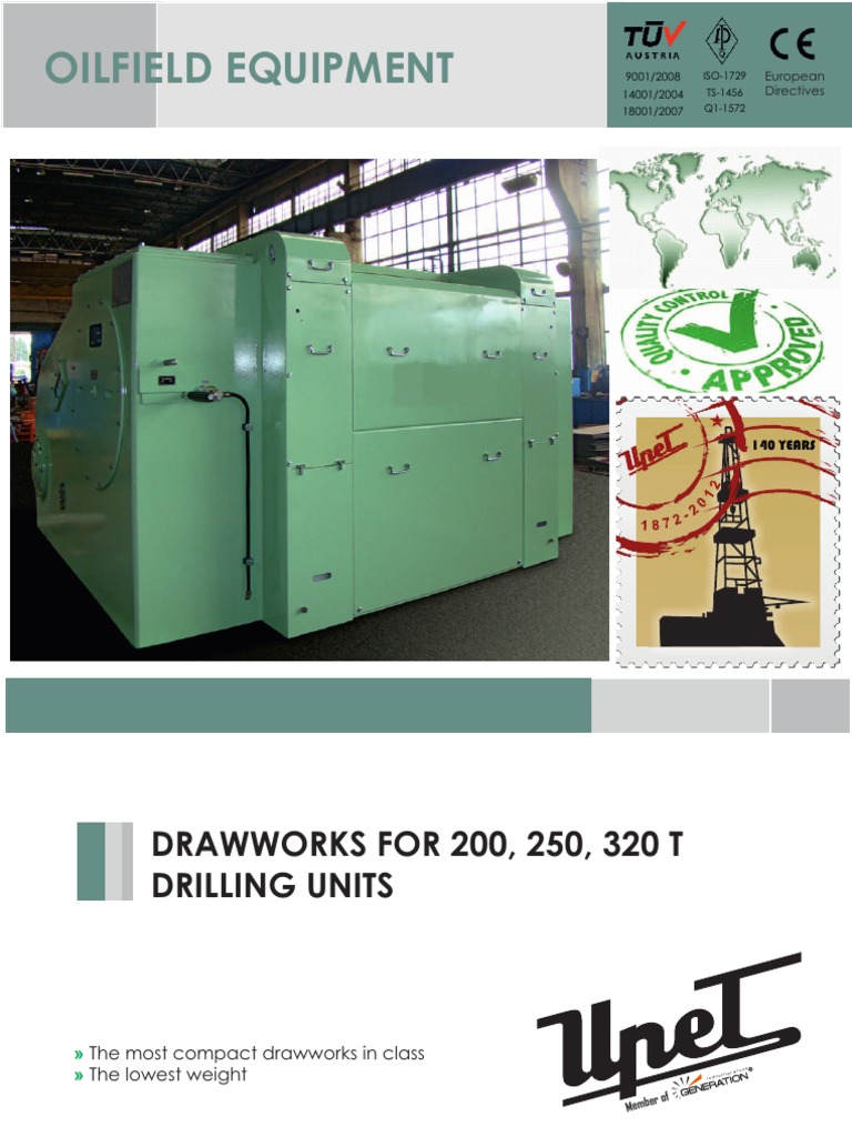 Drawworks For 200-320 T | PDF | Mechanical Engineering | Manufactured Goods
