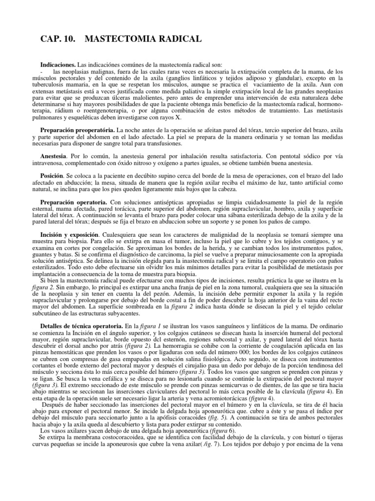 C 10 Mastectomia Radical | PDF | Pecho | Metástasis
