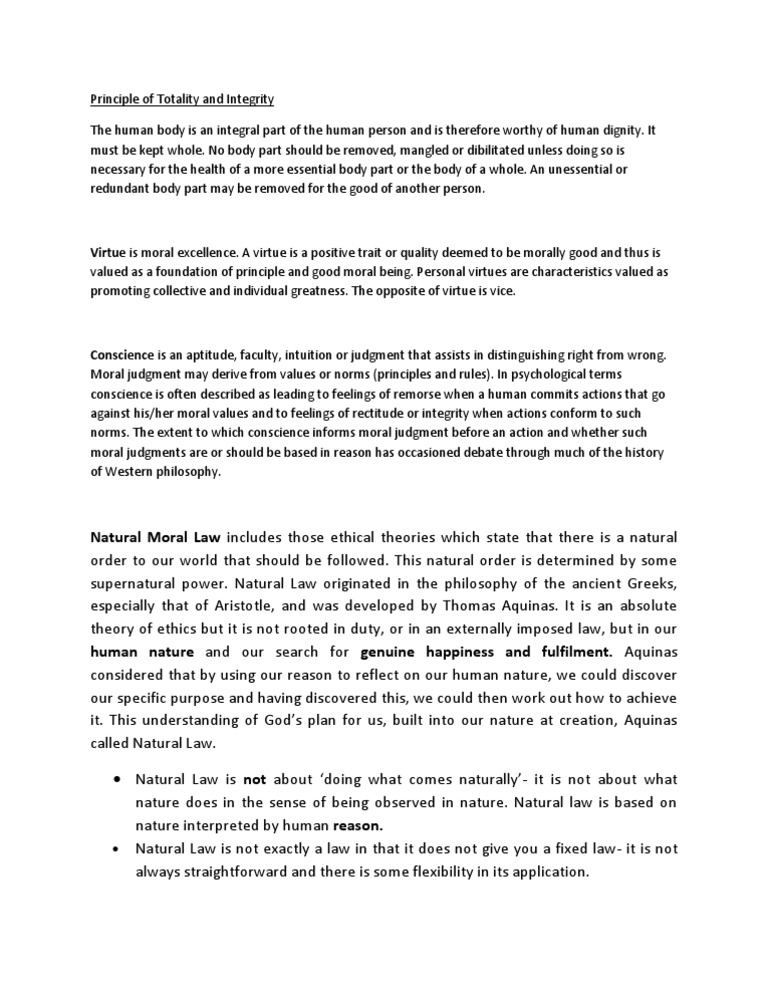 Principle of Totality and Integrity | PDF