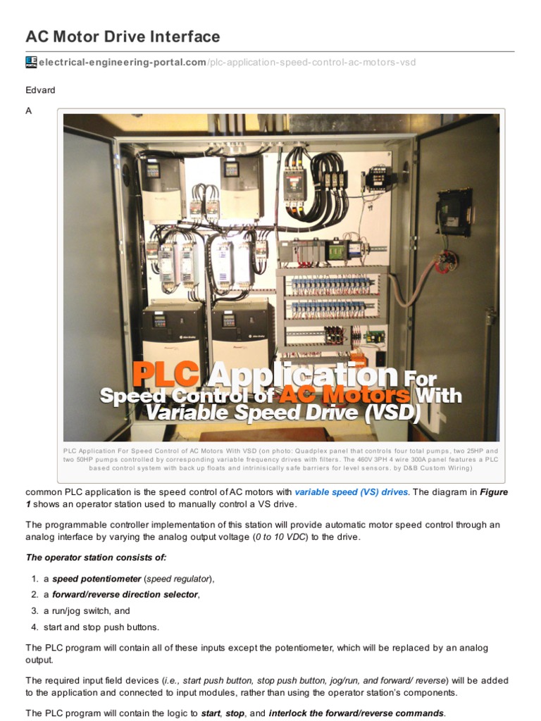 PLC - AC Motor Drive Interface | PDF | Input/Output | Switch