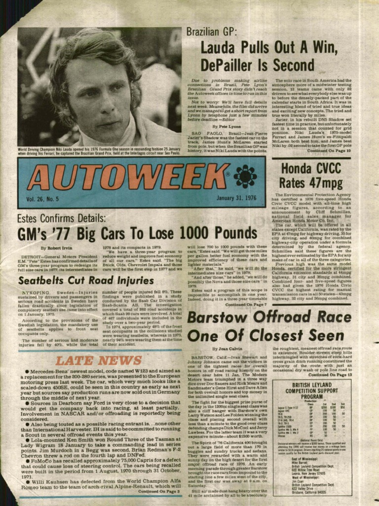 Rush 1976 - 01 - 31 | PDF | Motor Vehicle | Automobiles