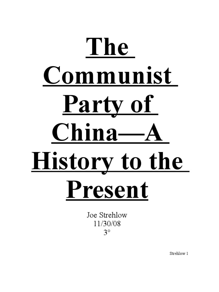 The Communist Party of China | PDF | Communist Party Of China | Mao Zedong