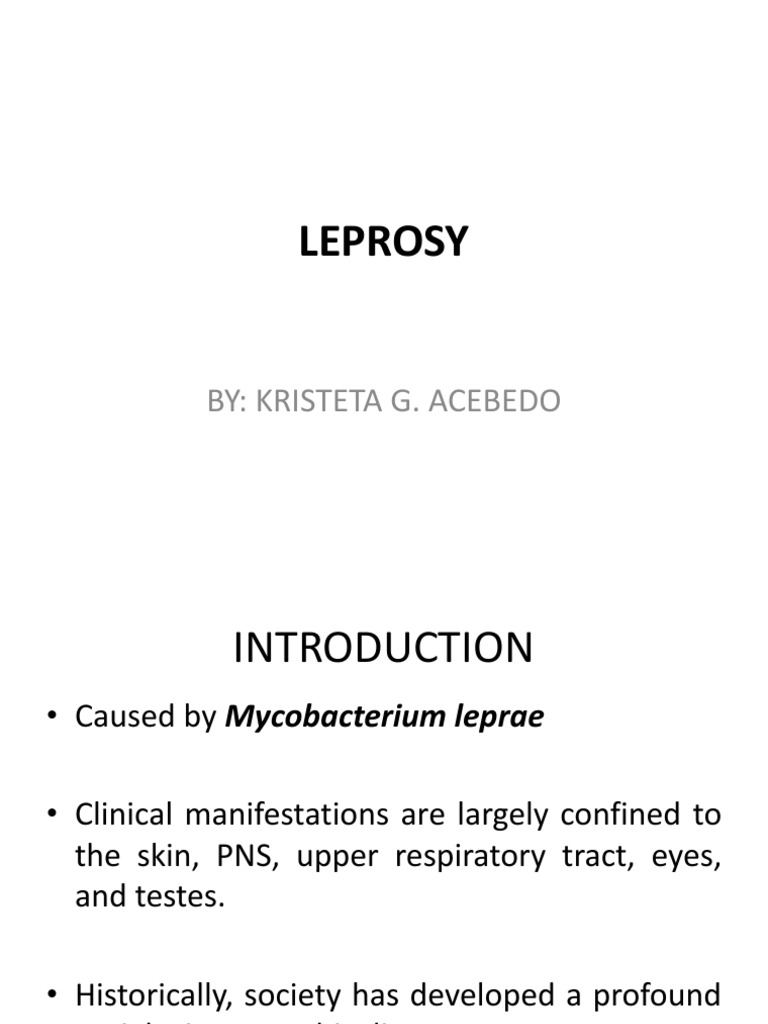 MF3 - Leprosy | PDF | Leprosy | Transmission (Medicine)