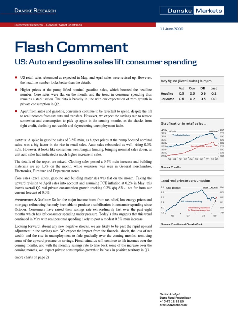 Flash Comment US 110609 | Download Free PDF | Consumer Spending | Wealth
