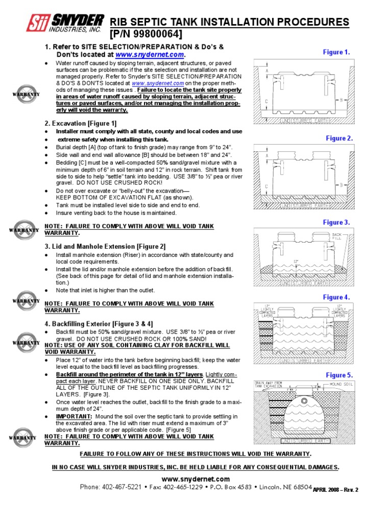 Septic Tank Installation | PDF | Screw | Septic Tank