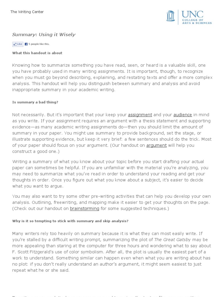 Summary: Using It Wisely: Assignment Audience | PDF | The Great Gatsby ...