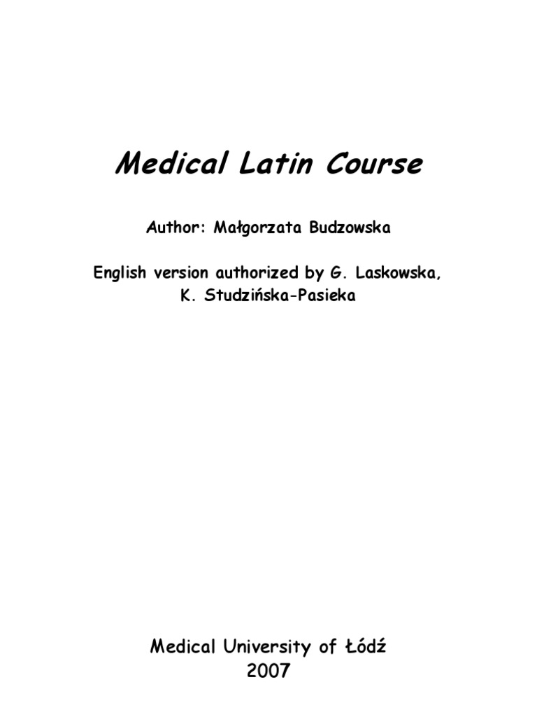 Medical Latin Course - Second Version | PDF | Cardiac Arrhythmia | Heart