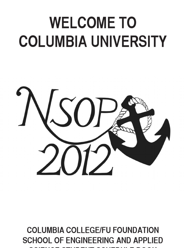 2012 Schedule Book Final | PDF | Columbia University | Test (Assessment)