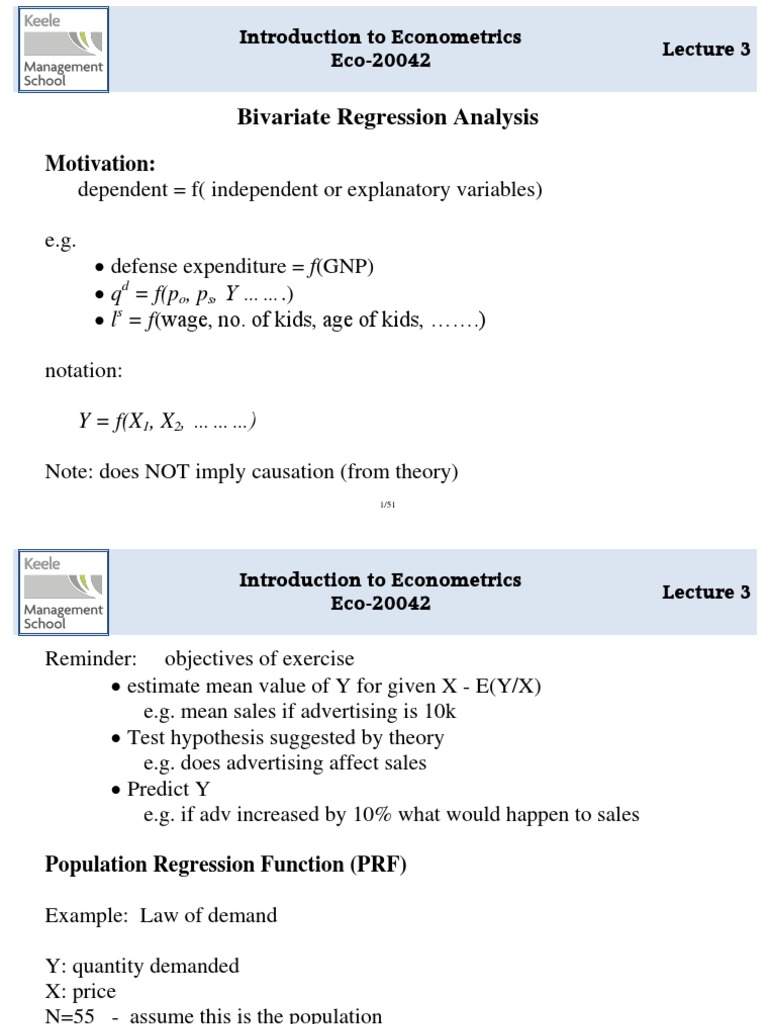 Introduction To Bivariate Regression | PDF | Linear Regression | Errors And Residuals