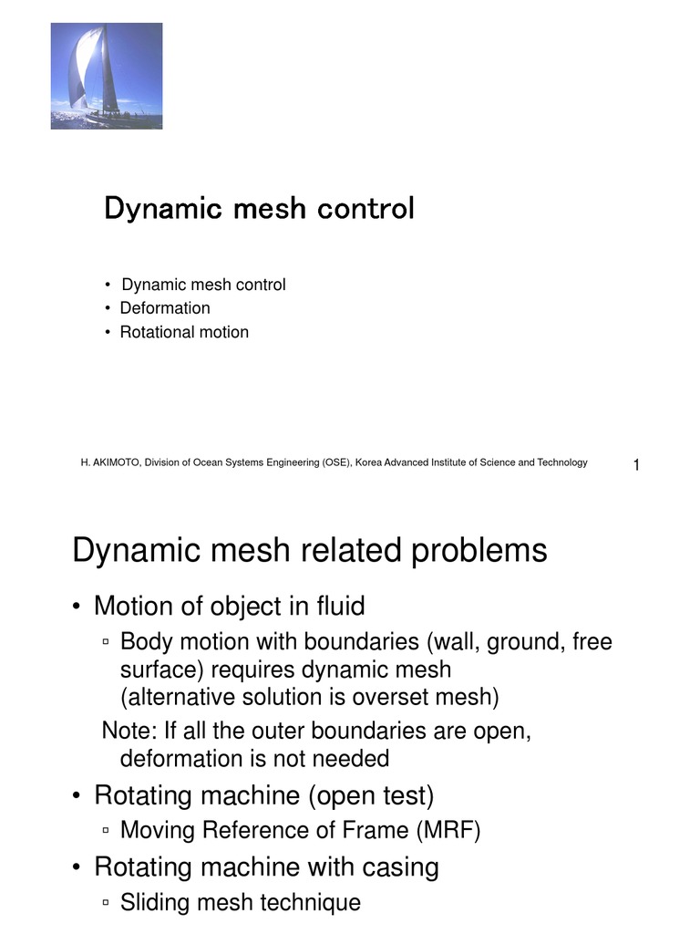 Dynamic Mesh Control | PDF | Fluid Dynamics | Fluid Mechanics