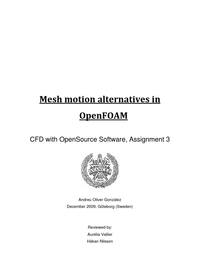 Mesh Motion Alternatives in OpenFOAM | PDF | Amplitude | Equations