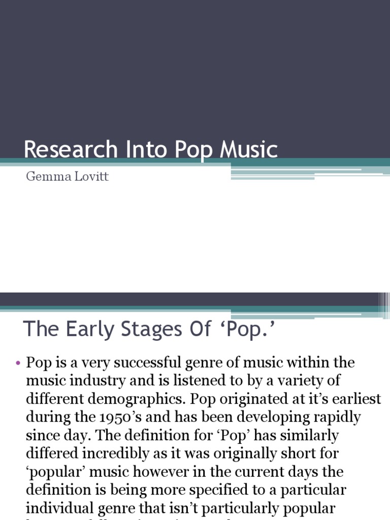 Evolution and Definition of Pop Music | PDF | Pop Music | Genre
