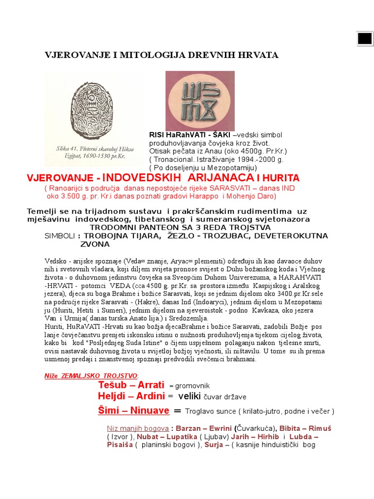 Branimir Besak: Temeljinca Vjerovanja I Mitologije | PDF