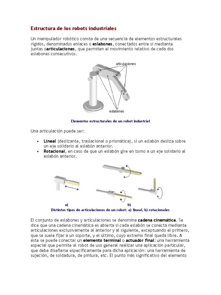 Estructura de Un Robot | PDF | Robot | Robótica