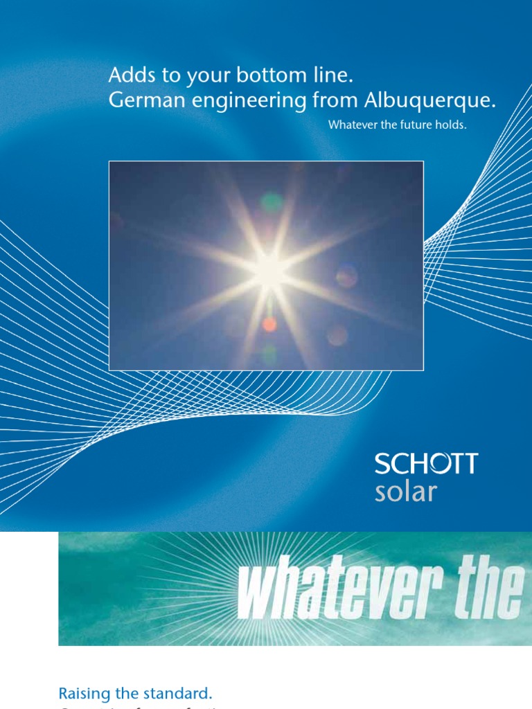 SCHOTT Solar German Engineering From ABQ | PDF | Photovoltaics | Solar ...