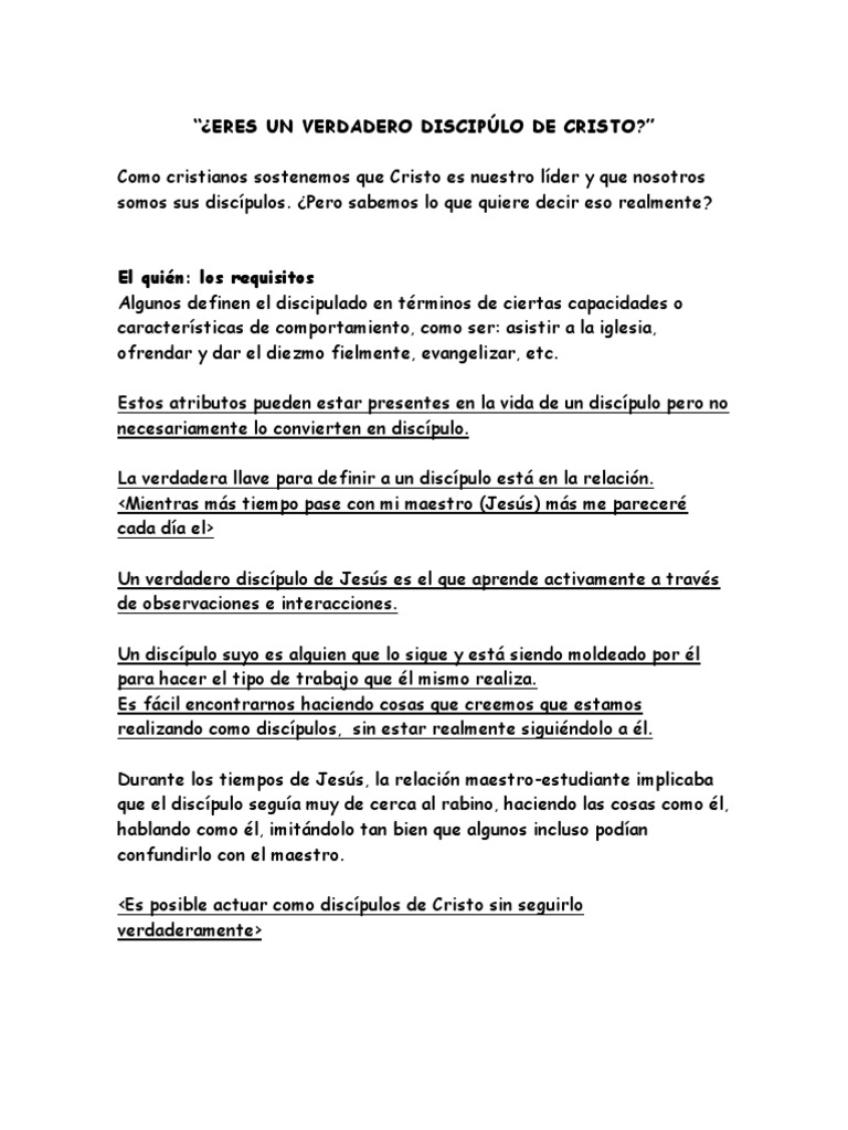 5 ¿Eres Un Verdadero Discipulo de Cristo | PDF | Cristo (título) | Jesús