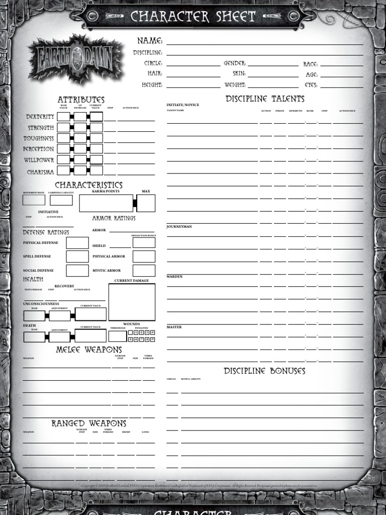 3e - Extended Character Sheet | PDF | Leisure Activities | Role Playing