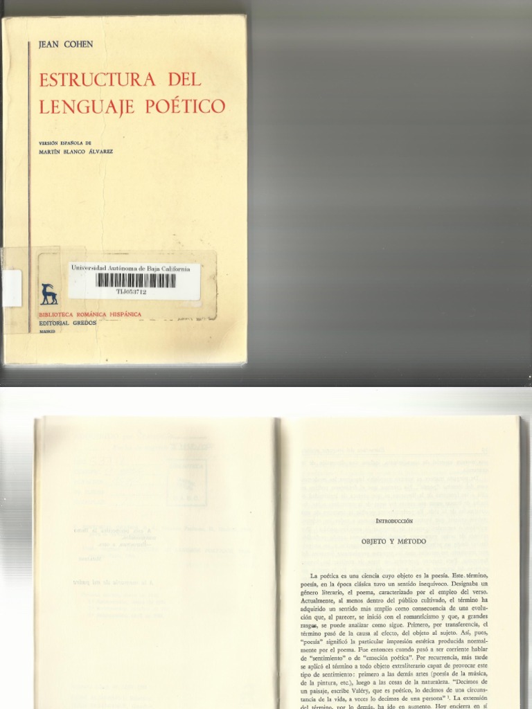 Estructura Del Lenguaje Poético (Introducción y Capítulo I) | PDF ...