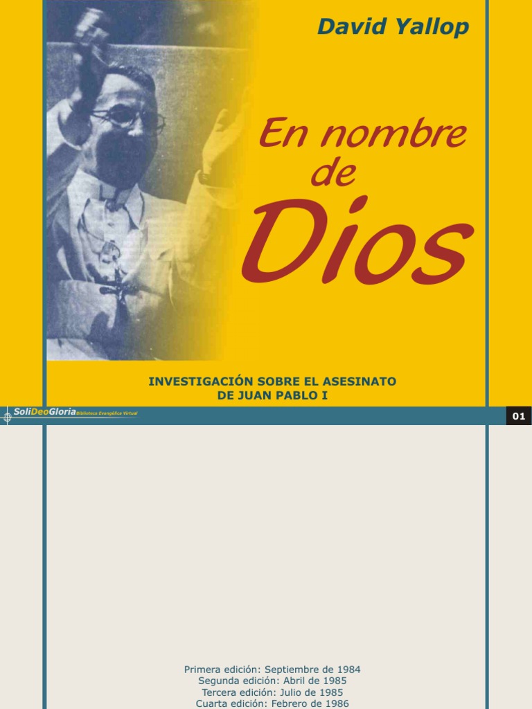 Libro Yallop, David - en Nombre de Dios | PDF | Papa | Concilio Vaticano II
