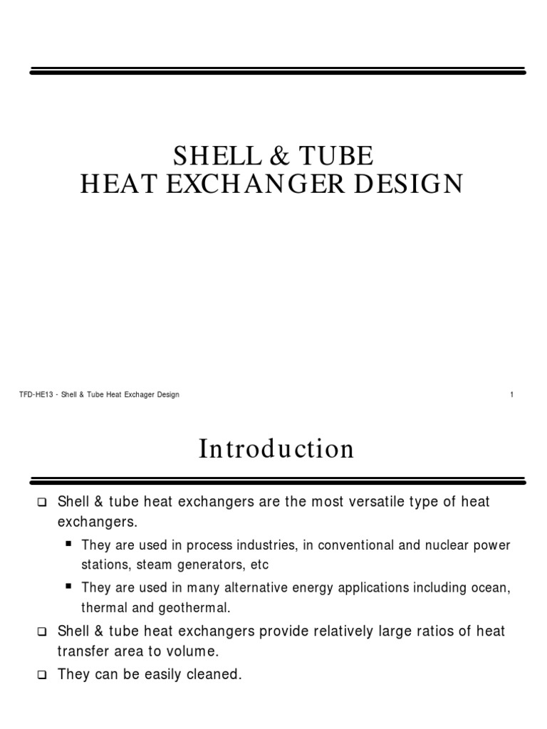 Shell and Tube | PDF | Heat Exchanger | Heat Transfer
