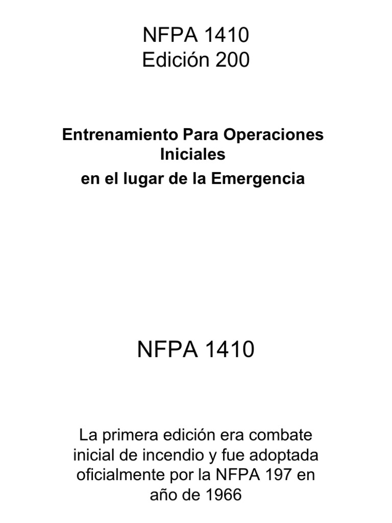 Nfpa 1410 PDF | PDF